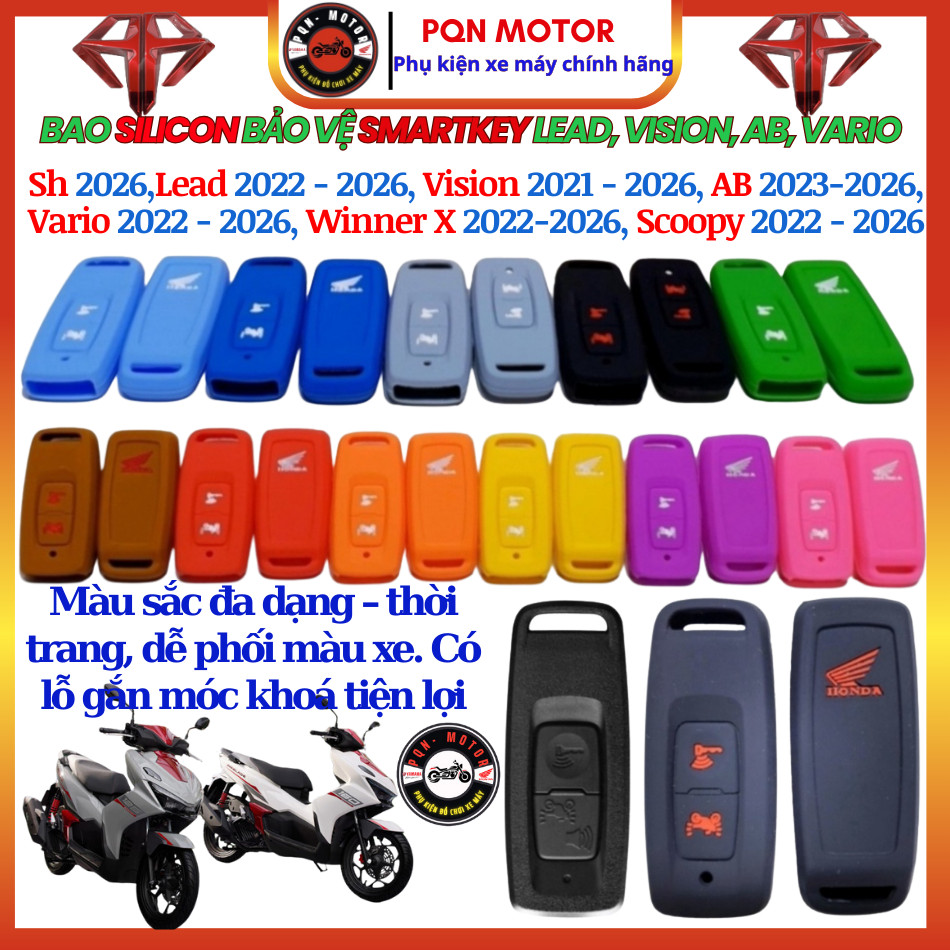 Bọc Silicon Smartkey Honda VISION, LEAD, AB, VARIO, SCOOPY 2021–2026 ...