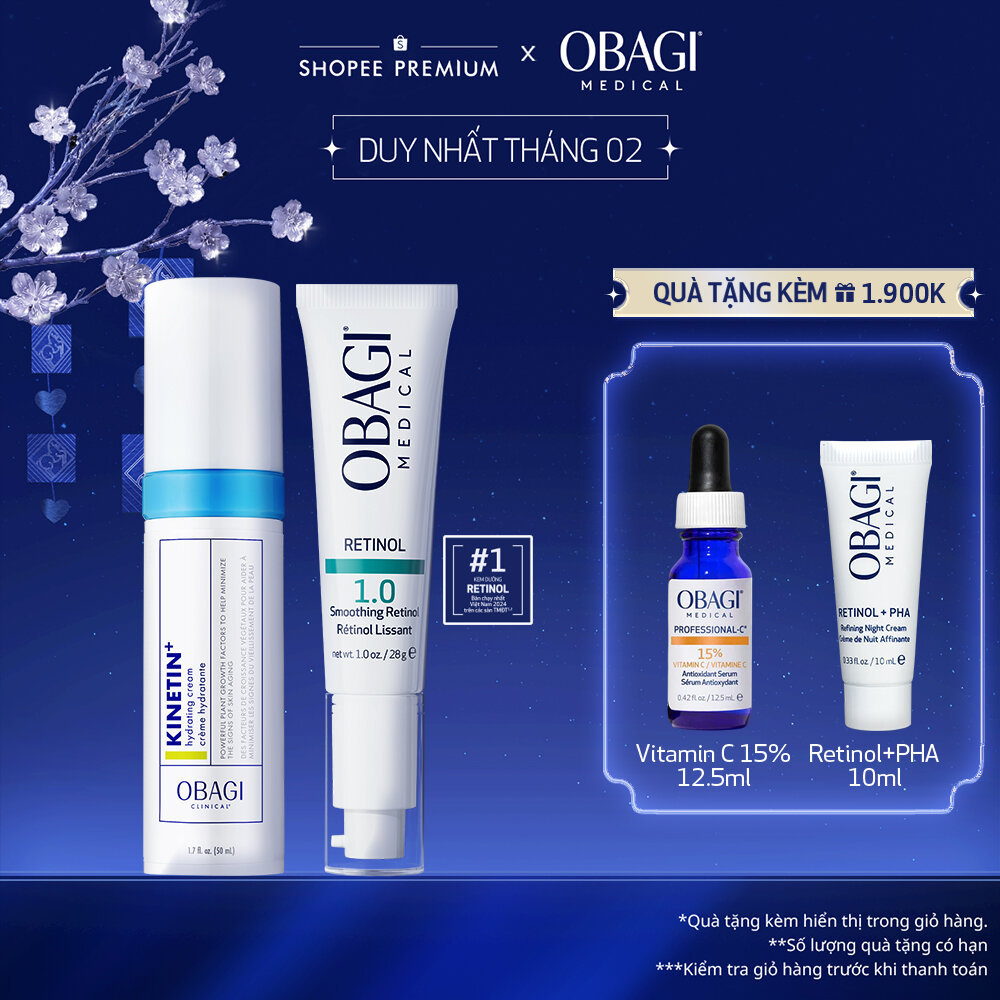 Bộ đôi Kem chống lão hóa Obagi Retinol 1.0 28g và Kem dưỡng phục hồi ...