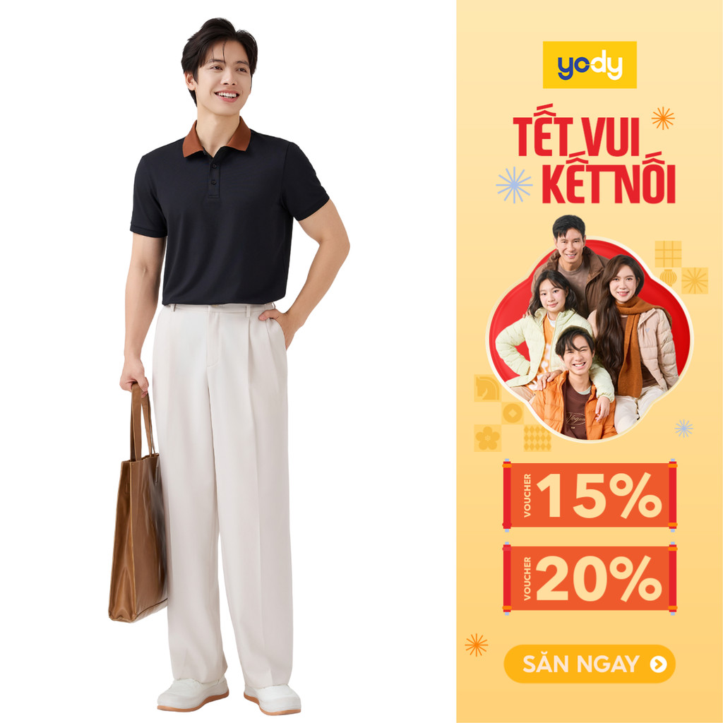 Áo Polo Nam Yody Ngắn Tay Cổ Phối Bo MCPO25A517 | Shopee Việt Nam