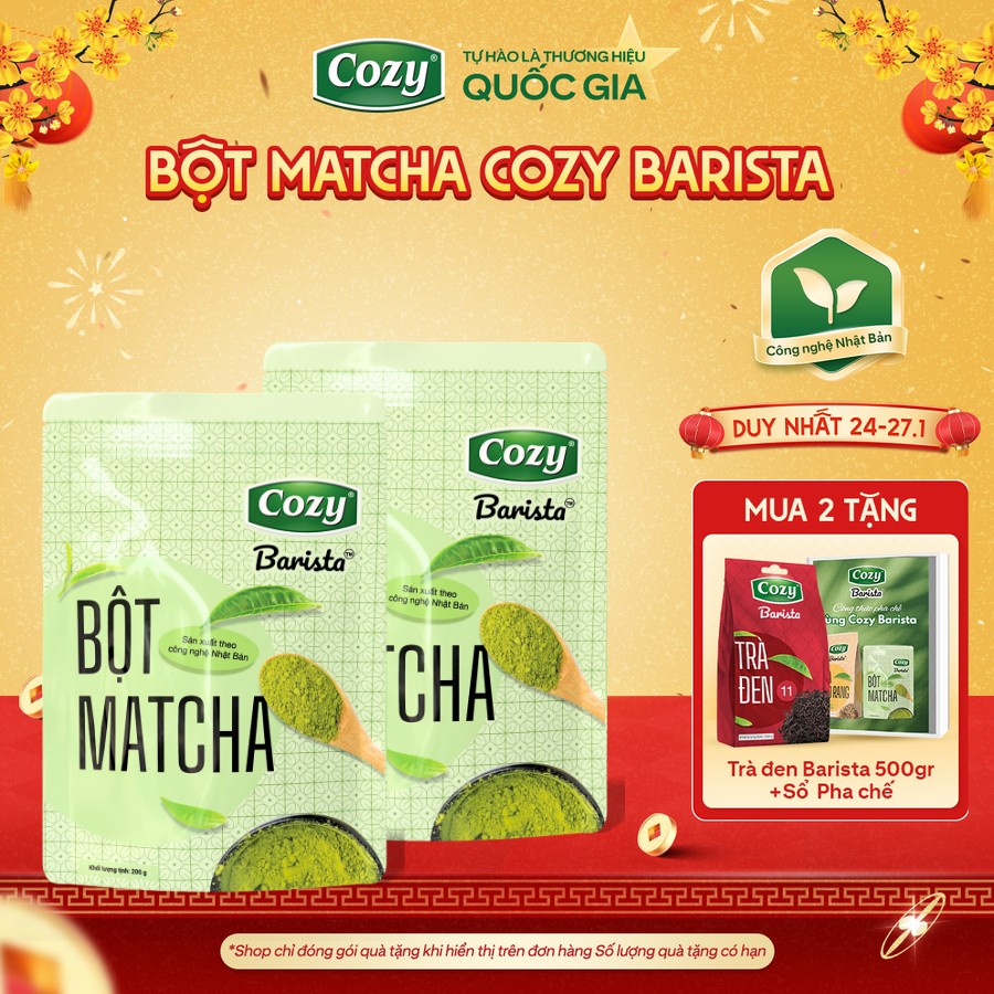 COMBO 2 Gói Bột Matcha Cozy Tea (2 gói x 200gr) Thơm Vị Trà Xanh Dịu ...