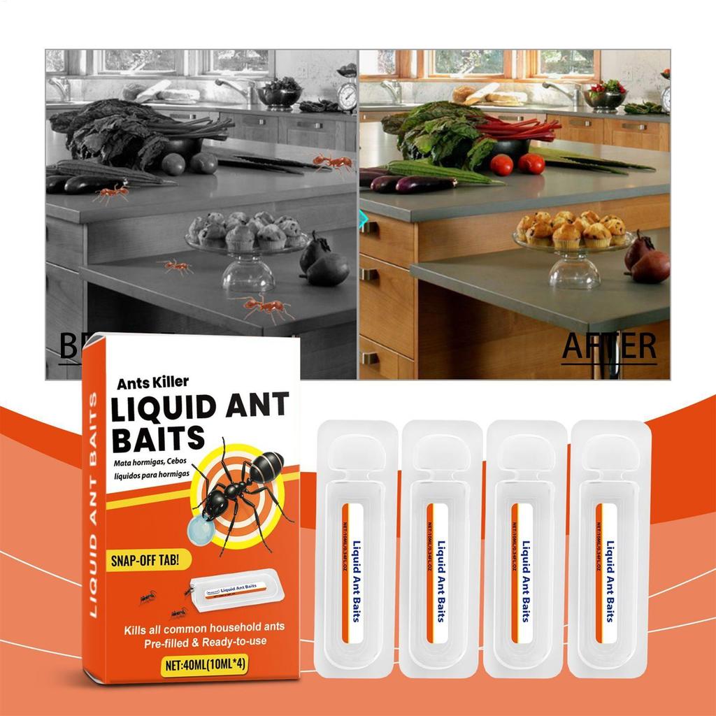 Ant Traps Indoor 4 x 10ml Ant Control Stations Reduce and Remove ...