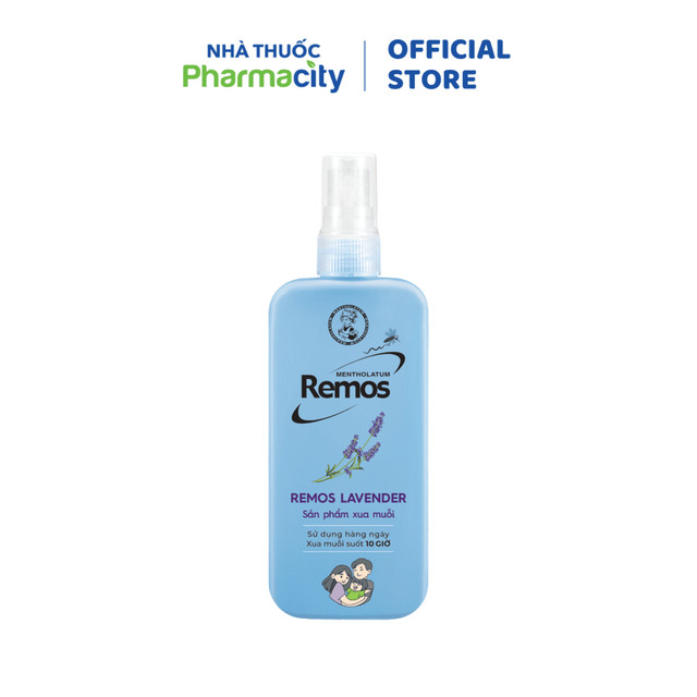Xịt Remos hỗ trợ xua muỗi hương hoa oải hương Mentholatum Lavender ...
