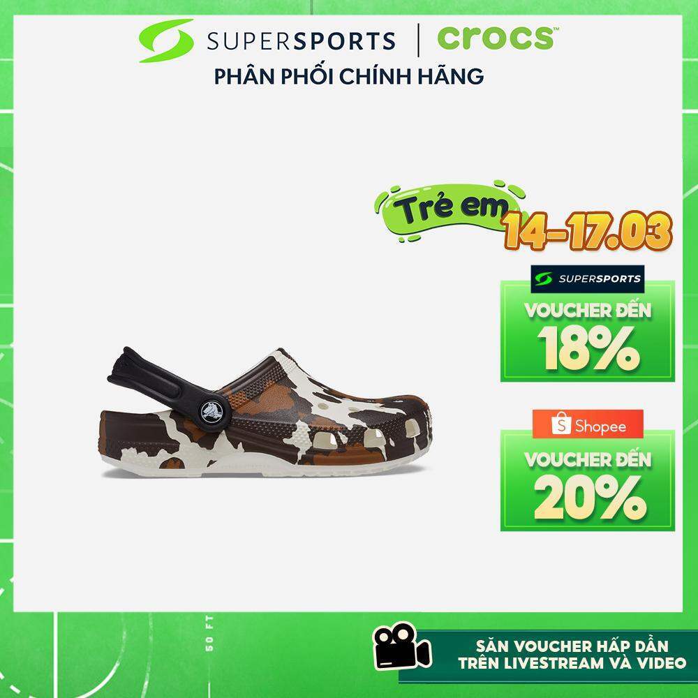 Giày Clog Trẻ Em Crocs Classic Cow Print - Nâu - 210728-9B7 ADS05-RM ...