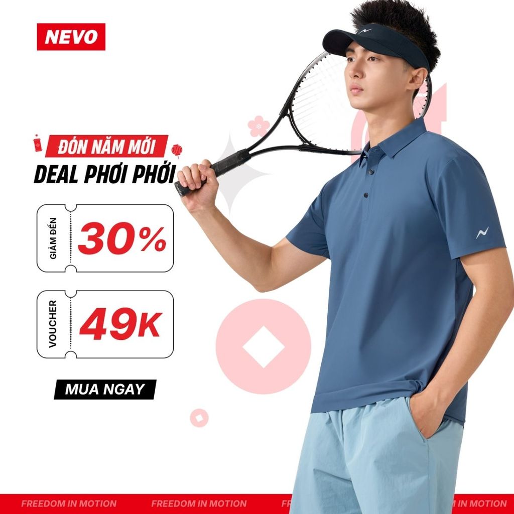 [FS] Áo Thể Nam Nam NEVO áo polo Phối Cúc Siêu Co Giãn Nhẹ, Mềm ...