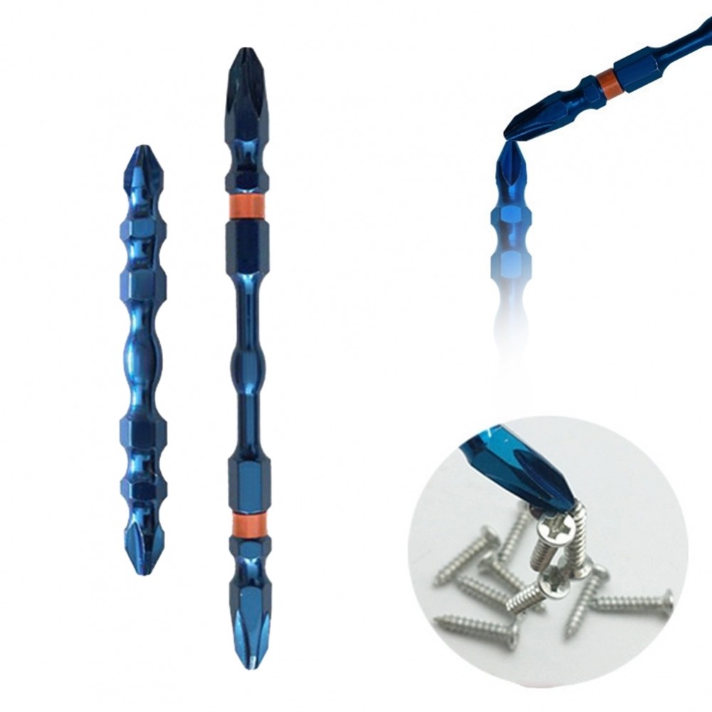 【Clearance】High Quality Blue Double Head PH2 Screwdriver Bit Electric ...