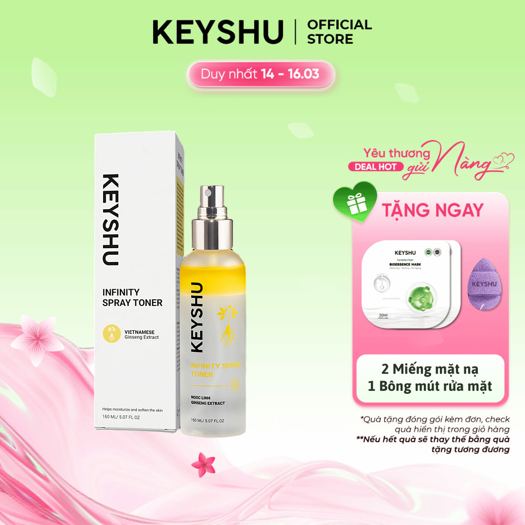 Nước Cân Bằng Da KEYSHU Infinity Spray Toner Hỗ Trợ Dưỡng Ẩm Và Ngừa ...