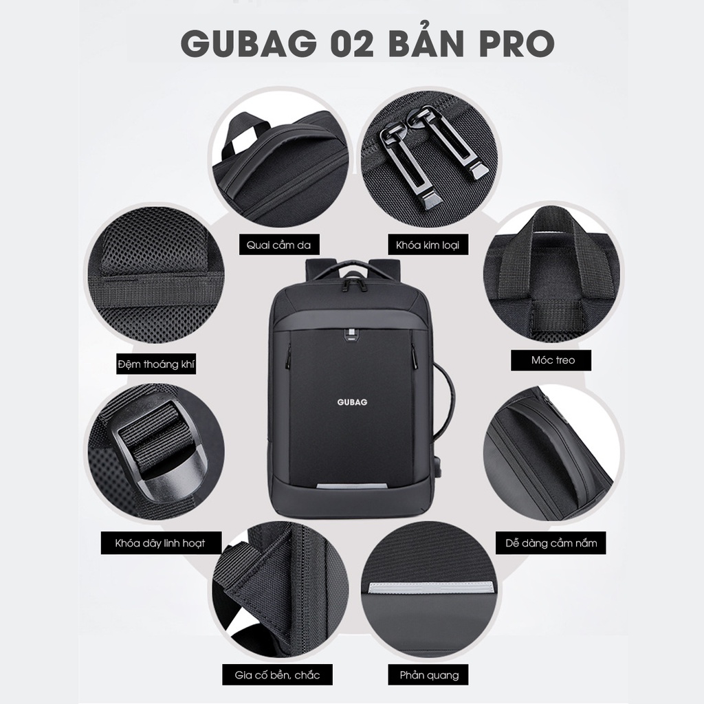 Balo đựng laptop công sở GUBAG, đựng laptop 13, 14, 15,6 inch chính ...