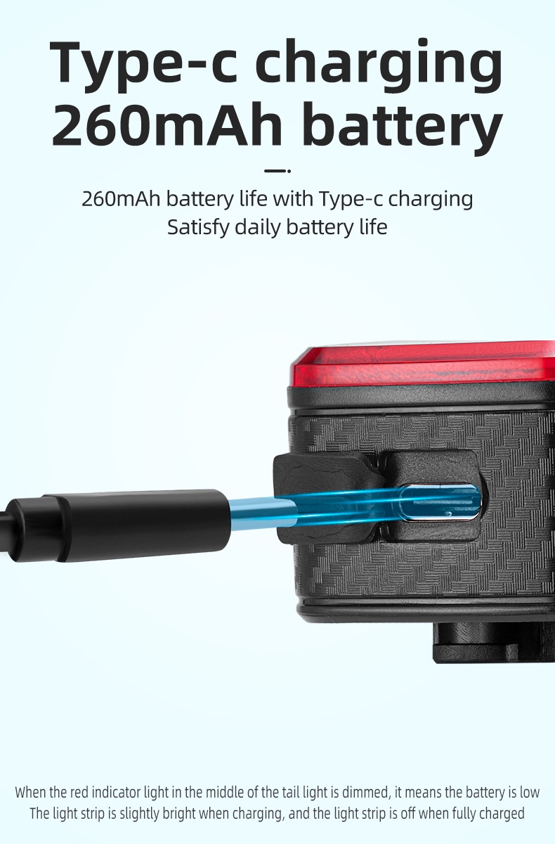 [Đóng gói bởi Shopee] Đèn Hậu Xe Đạp ROCKBROS Q2S Thông Minh, Chống Nước IPX6, Sạc USB Tiện Lợi ...