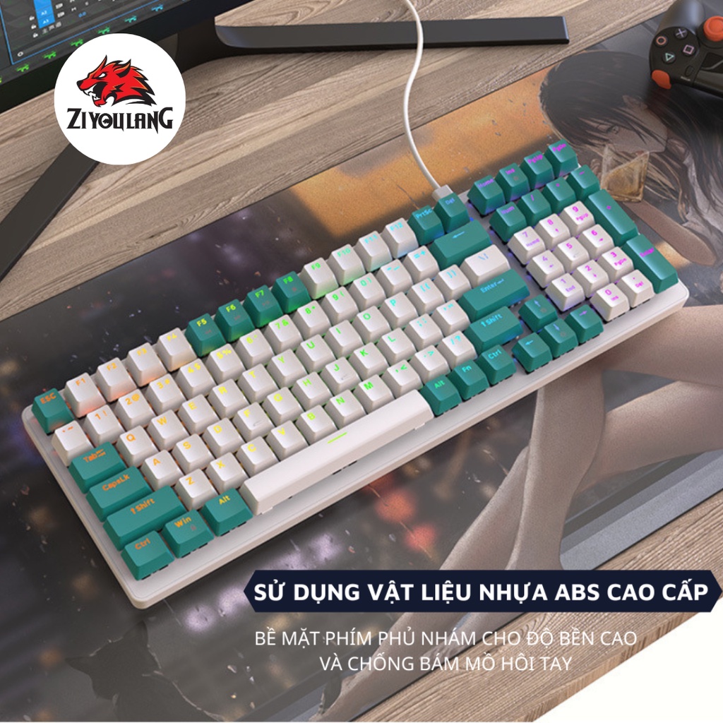 Bàn Phím Cơ Game ZiyouLang K3 LED Đổi Màu Gaming Có Dây, Trục Cơ Red Switch, Gõ Êm | Shopee Việt Nam