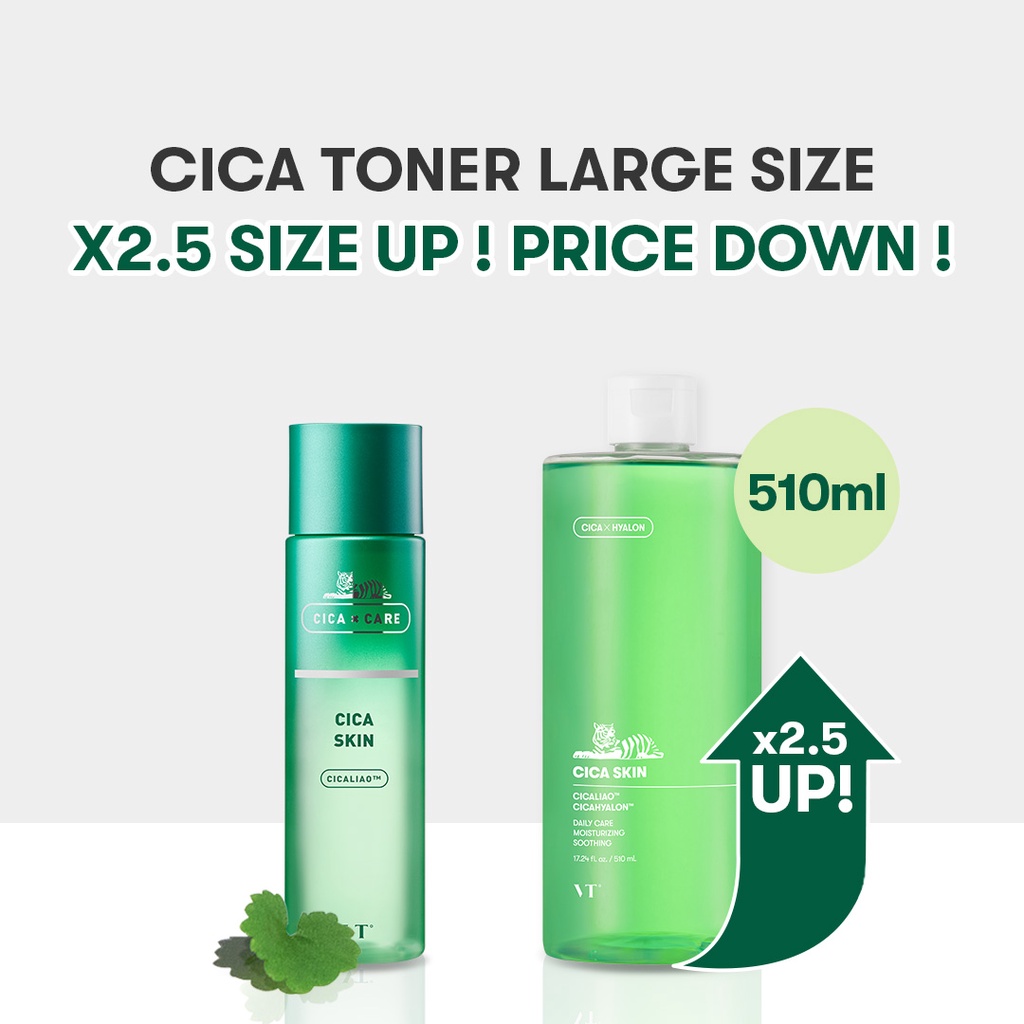 [VT] Cica Toner 510ml & Emulsion 500ml | Bộ đôi dưỡng ẩm, làm dịu và cân bằng da hằng ngày ...