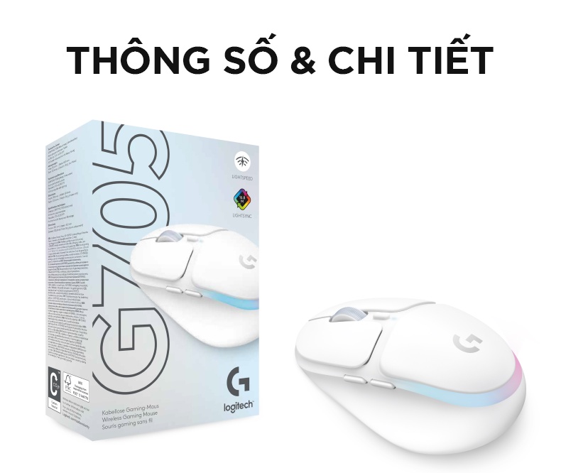 Chuột gaming không dây Logitech G705 Aurora - Bluetooth & LIGHTSPEED ...