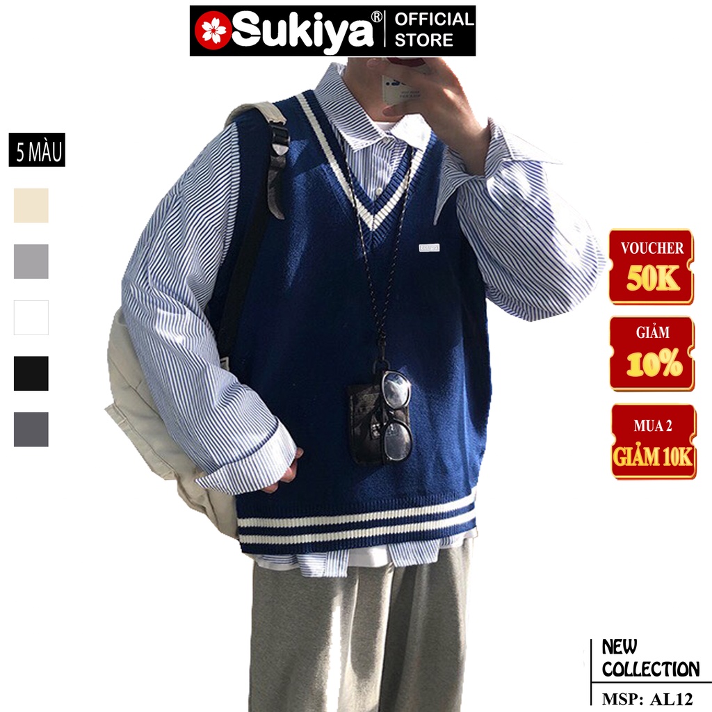 Áo Len Ghile Nam Nữ Kẻ Cổ SUKIYA Chất Len Lông Cừu Mềm Mịn Hàng Cao Cấp ...