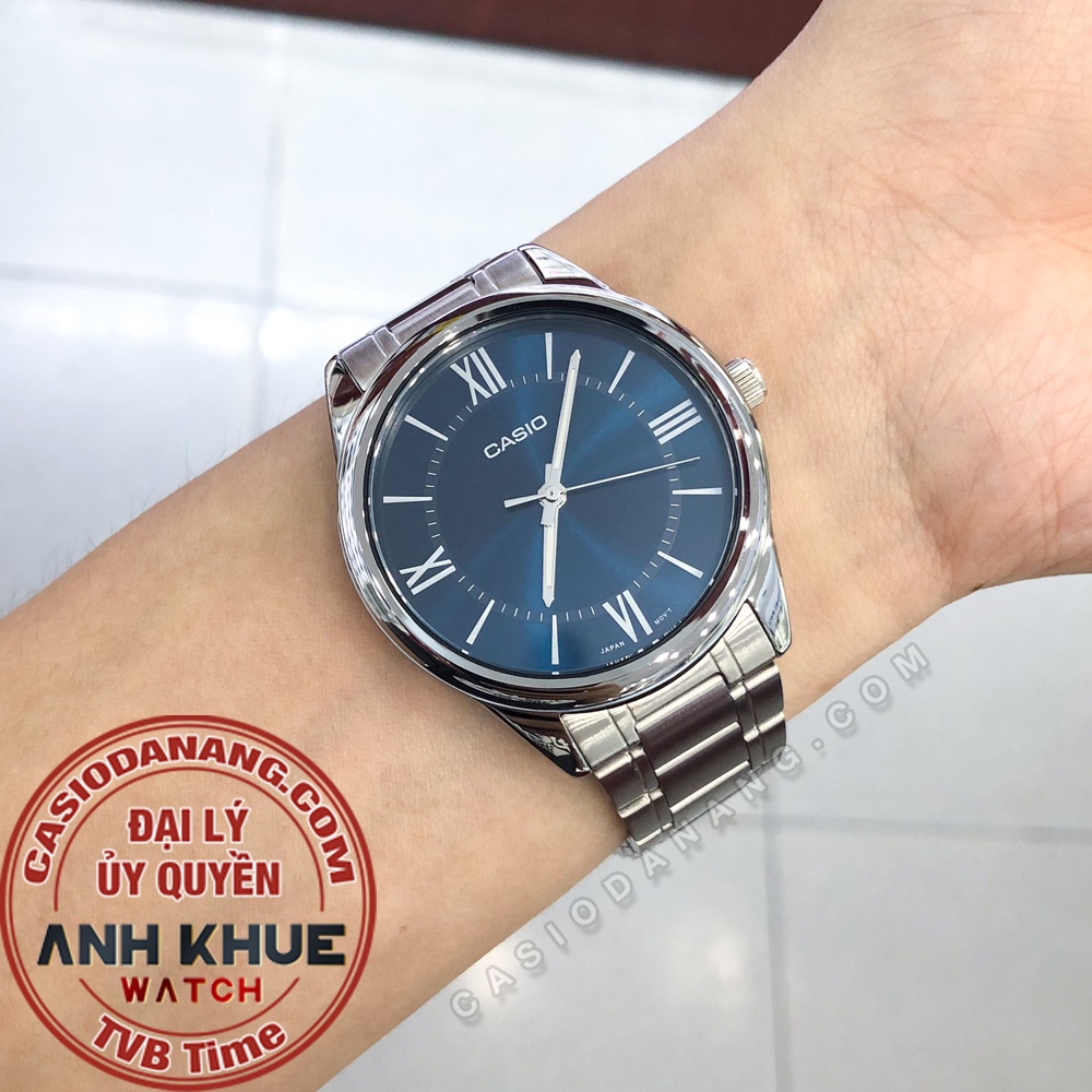 Đồng hồ nam dây kim loại Casio chính hãng MTP-V005D-2B5UDF (40mm ...
