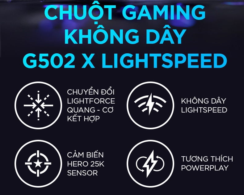 Chuột gaming không dây Logitech G G502 X LIGHTSPEED – Switch LIGHTFORCE ...