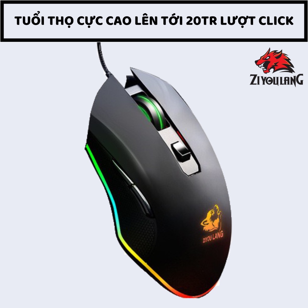 Chuột Máy Tính Có Dây ZiyouLang V1 Gaming Mouse Led Viền RGB, DPI 4000 ...