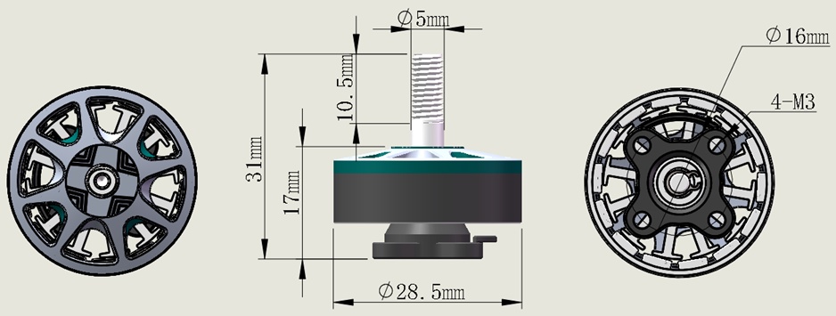 1 / 2 / 4 Động Cơ Không Chổi Than 2306 1750 / 2500kv cw 4-6s Cho Máy ...