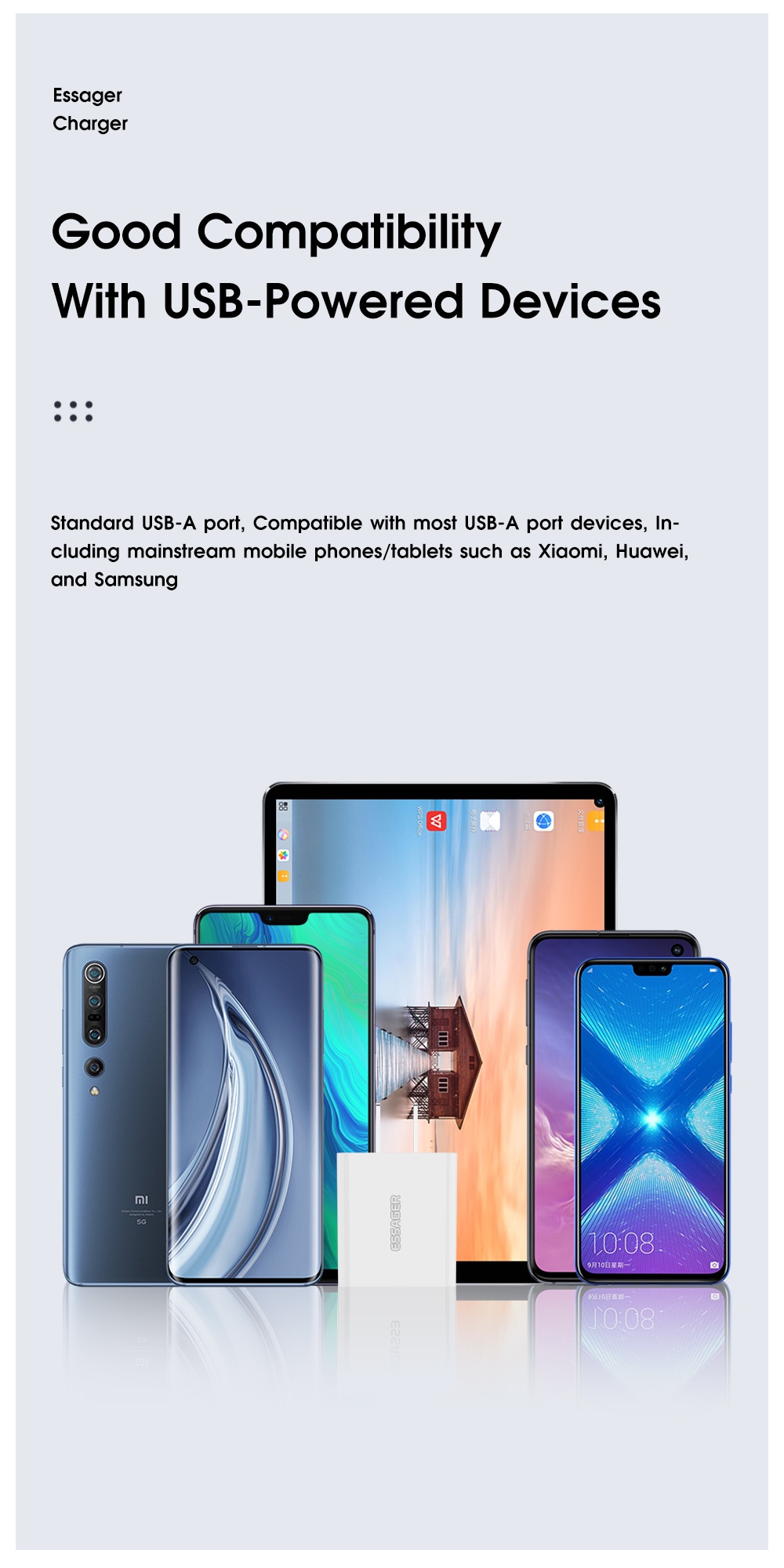 Cốc sạc nhanh ESSAGER hai cổng USB 5V / 2A 10W 100V-240V cho điện thoại android | Shopee Việt Nam