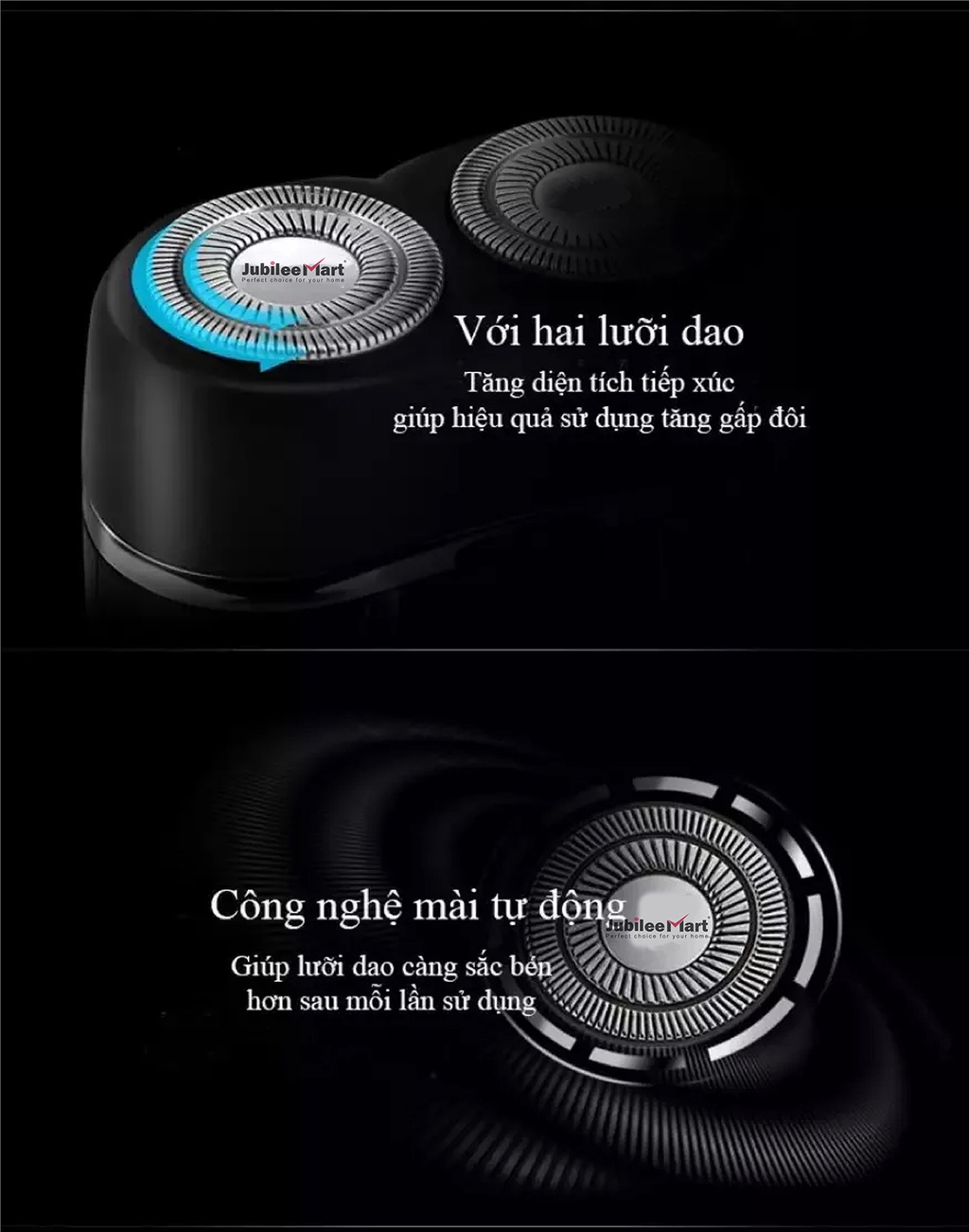 Máy Cạo Râu Mini 2 Lưỡi Kép JUBILEE MART Pin Sạc Type C - Cạo Râu Nam ...