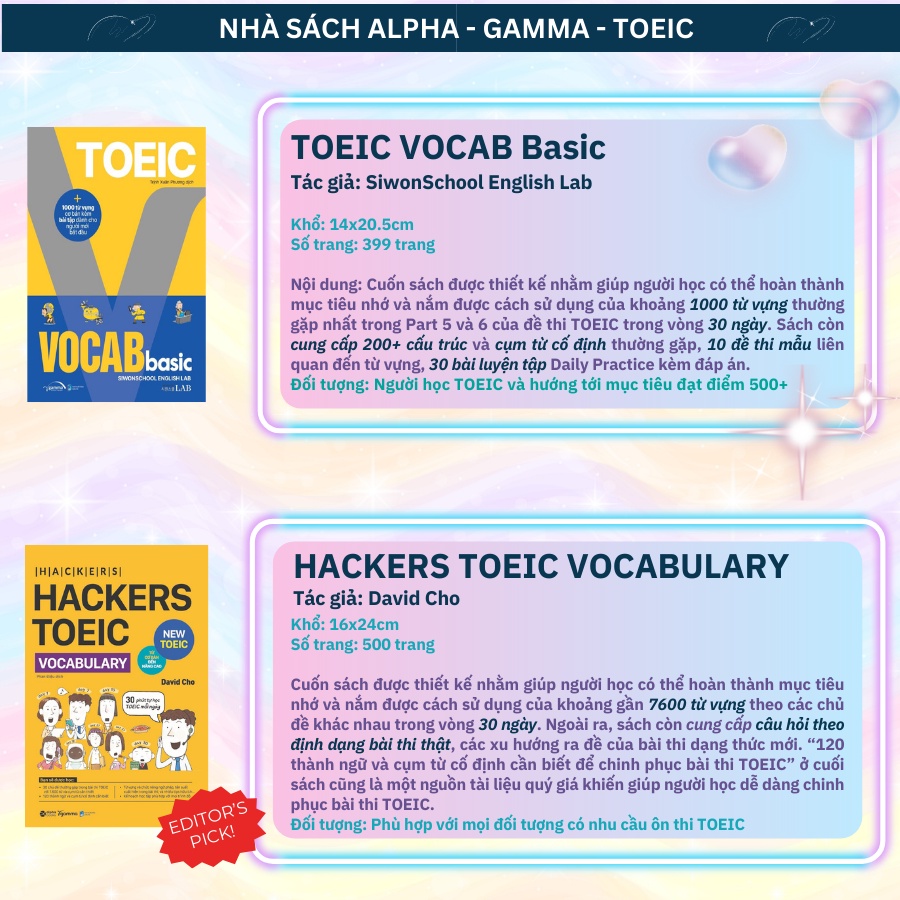 Bộ Sách Hackers Toeic Start Listening + Reading + Vocabulary - Chinh phục MỤC TIÊU TOEIC 400 ...