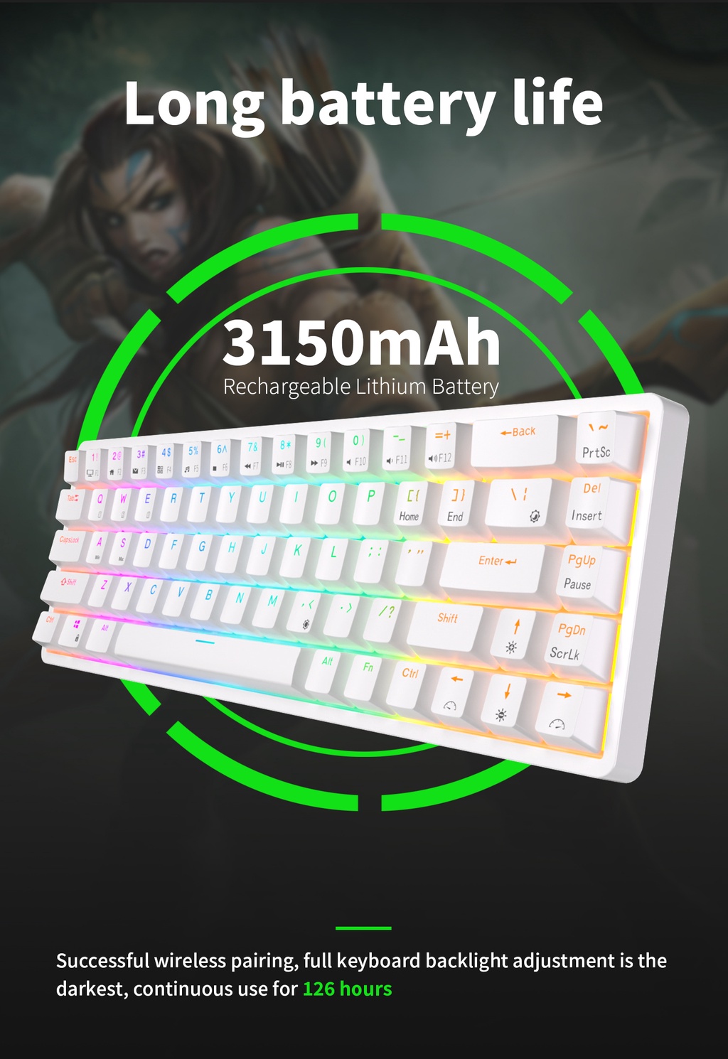 RK837 RKG68 60% RGB RK G68- RK Switch Bàn Phím Cơ Không Dây Kludge ...