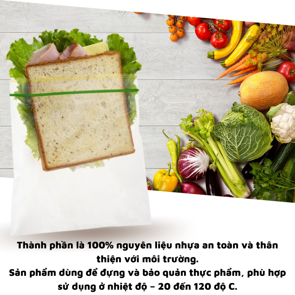 Túi zip đựng thực phẩm tái sử dụng nhật bản đa năng khóa kéo Shinshen ...