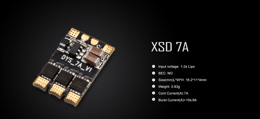 Dys Bộ Điều Khiển Tốc Độ micro xsd7a 1-2s blheli_s 7a esc dshot600 ...