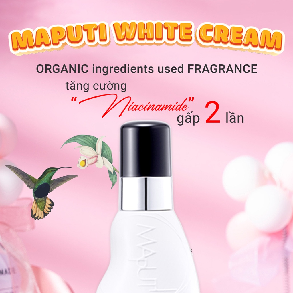 Kem Giảm Thâm Vùng Kín Maputi White Cream Niacinamide 2% Giảm Thâm Ngực, Thâm Nách, Thâm Mông ...
