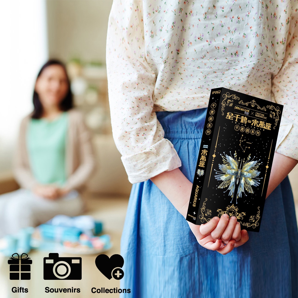 Bộ mô hình kim loại 3D Piececool - Aquarius One Thousand Origami Carnes ...