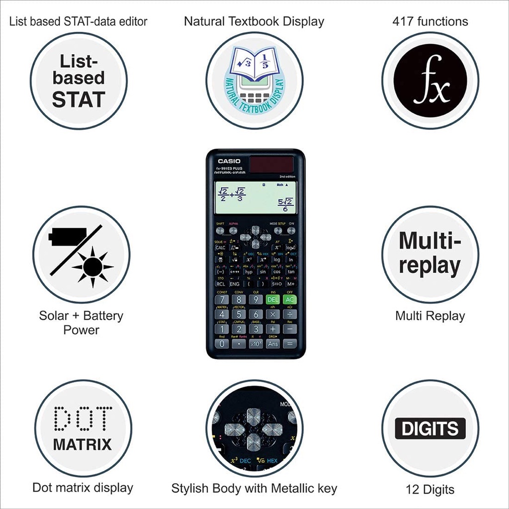 Máy tính khoa học Casio chính hãng FX-991EX FX-991ES Plus FX-82MS Máy ...