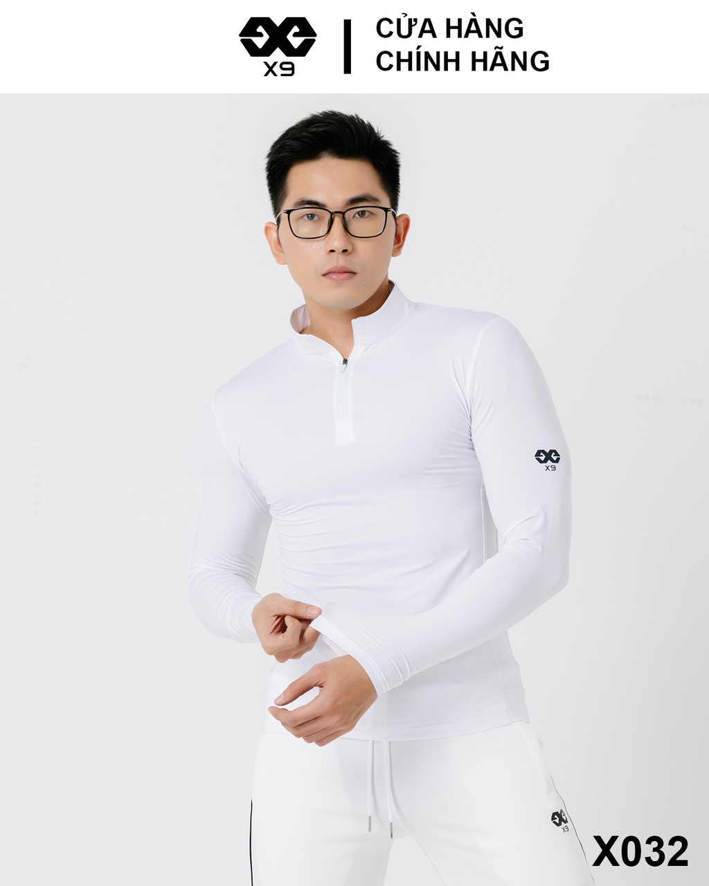 Áo Thun Dài Tay Nam Cổ Trụ Khóa Kéo Giữ Nhiệt Tập Gym Thể Thao Chạy Bộ ...
