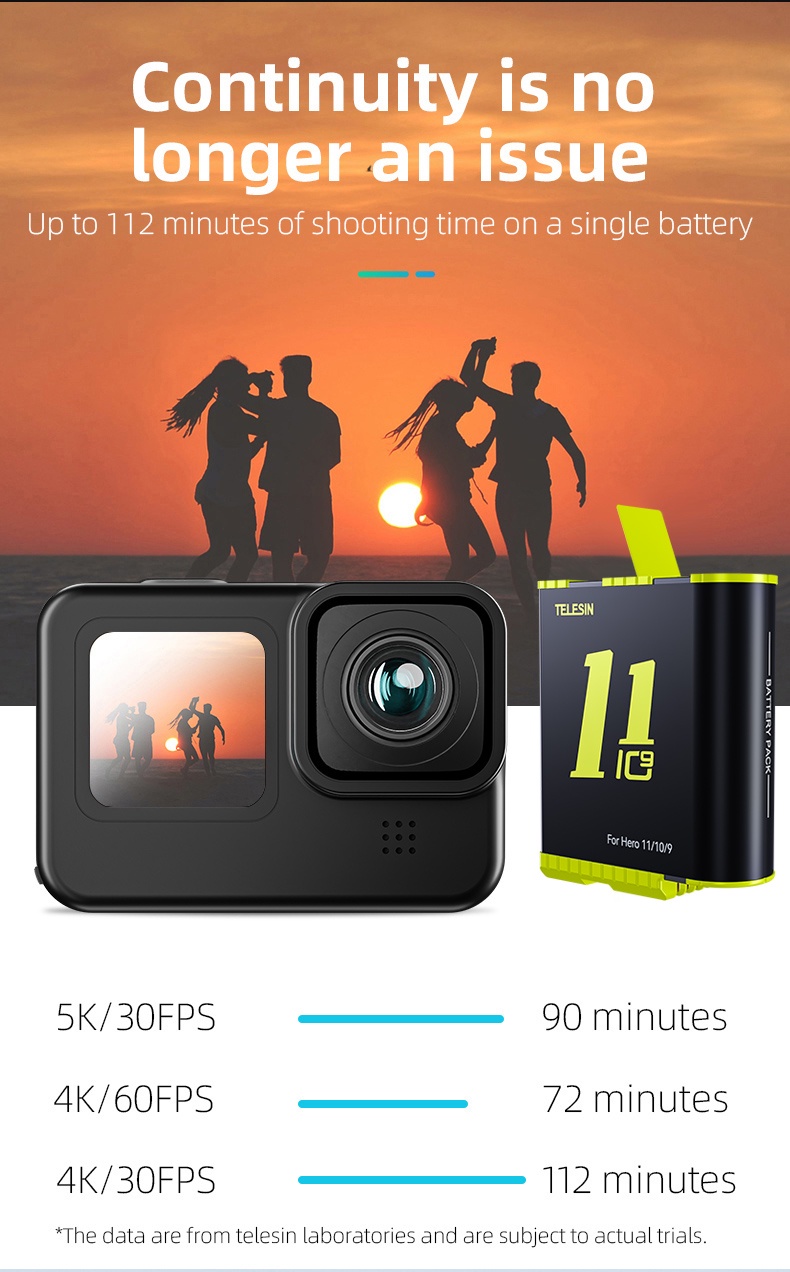 Dock Sạc 3 + 2 Pin Telesin Có Nắp Đậy - Hộp Sạc Pin GoPro Hero 9 10 11 ...