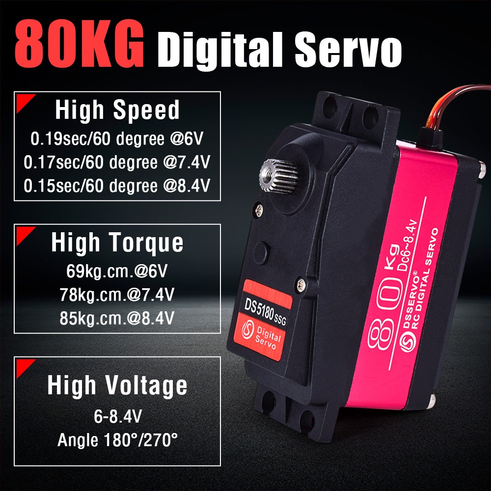 Dsservo 60KG 80KG 150KG Servo chống nước mô-men xoắn cao Servo 60KG ...