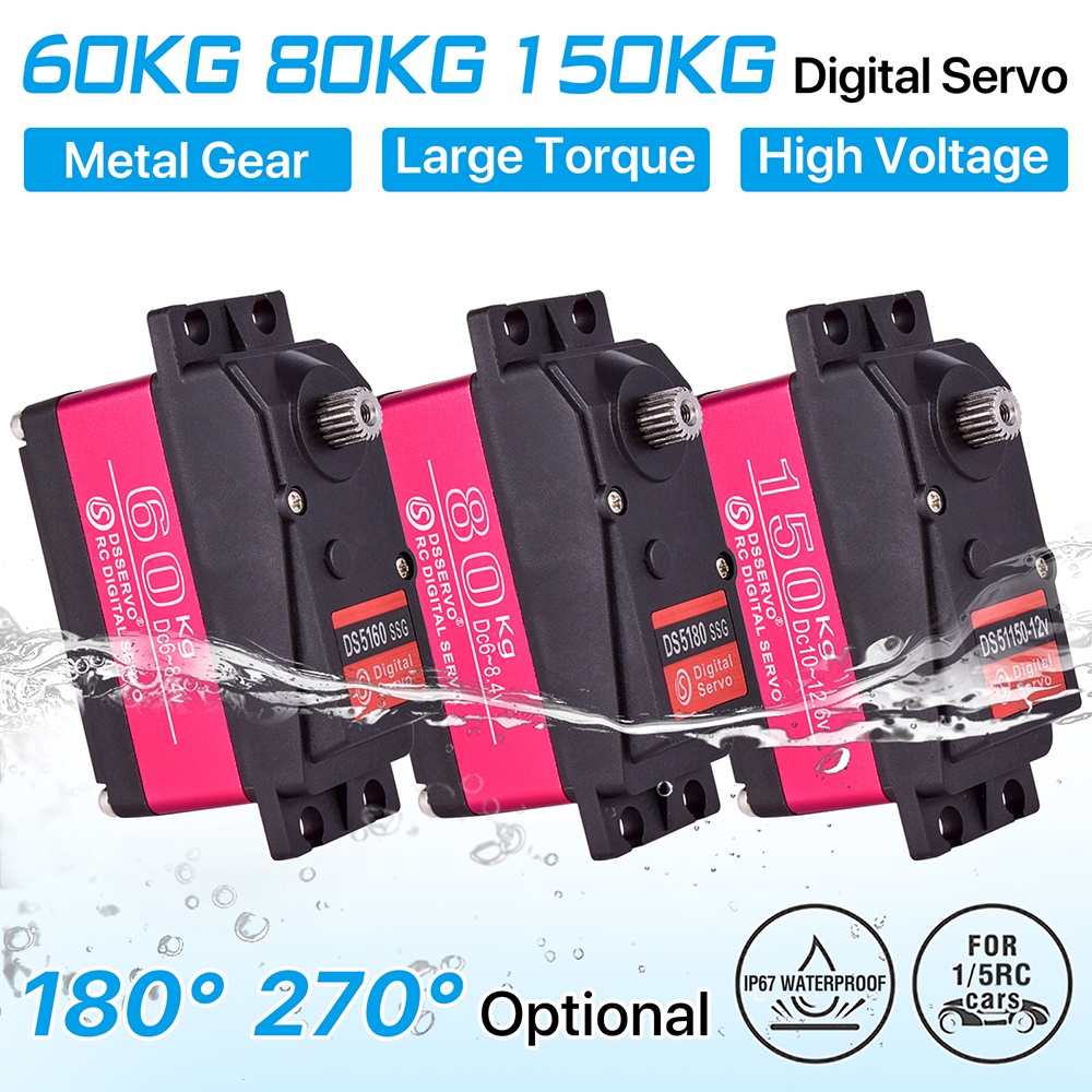 Dsservo 60KG 80KG 150KG Servo chống nước mô-men xoắn cao Servo 60KG ...