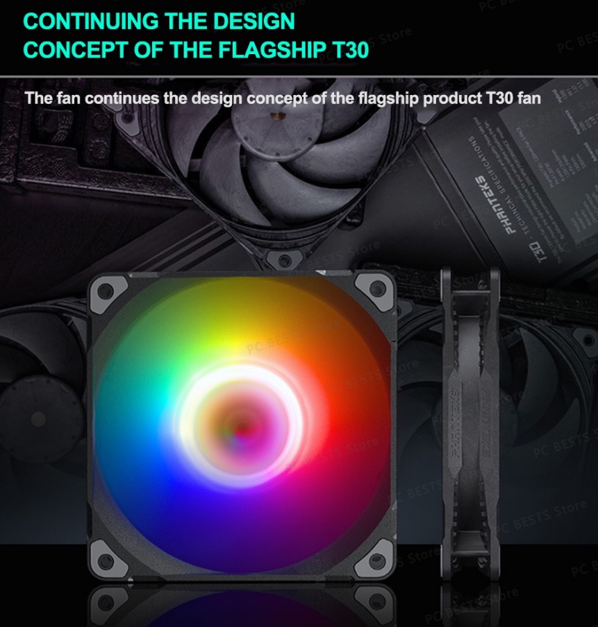 Quạt Tản Nhiệt Điều Chỉnh Nhiệt Độ Gió Cao Không Có Hộp Màu Phanteks M25-120 ARGB PWM 4PIN CPU ...