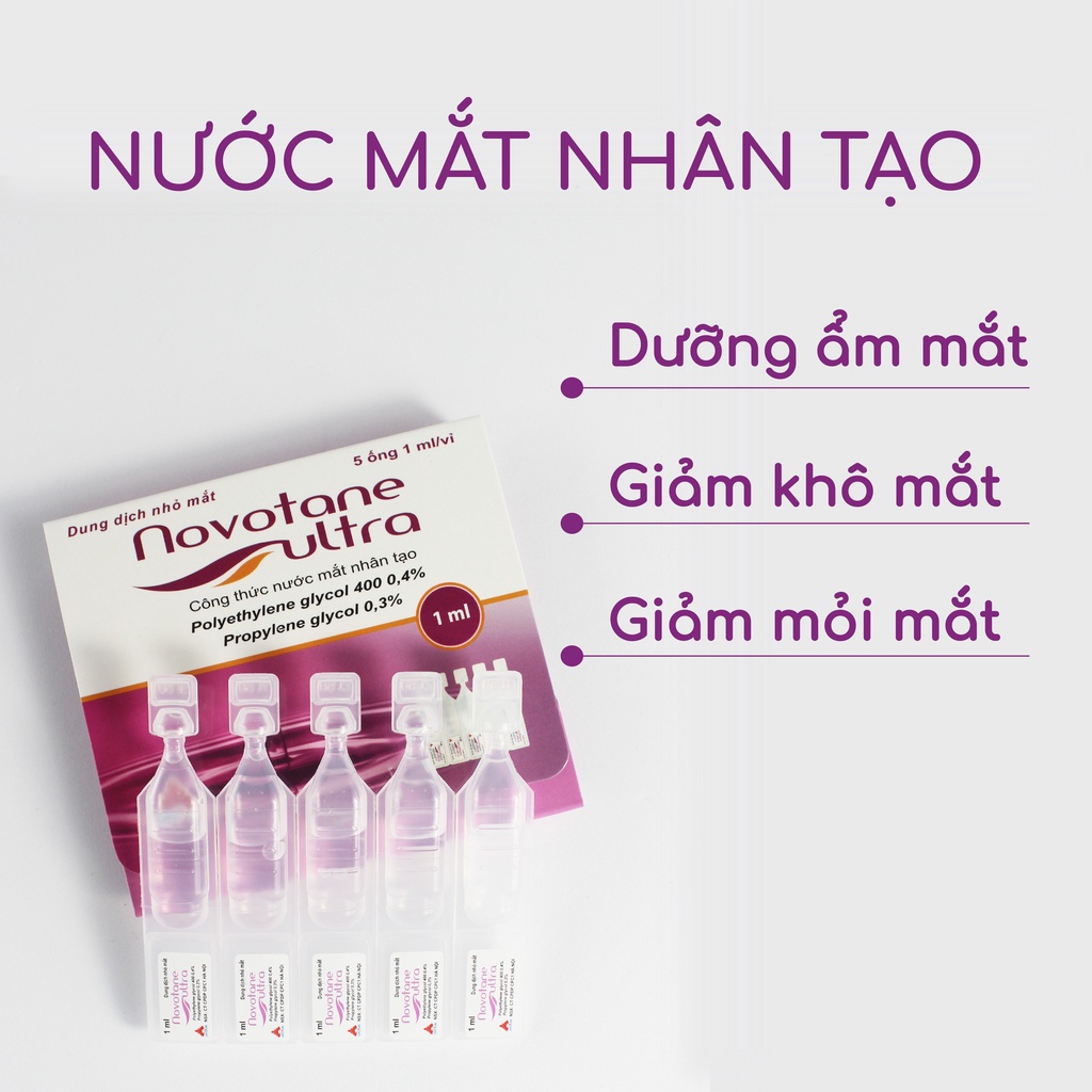 Nước Nhỏ Mắt Lens Dạng Vỉ Dành Cho Lens 1 Ngày Dưỡng Ẩm 2 Pha Novotane ...