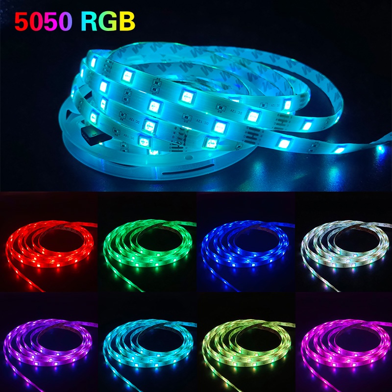 Dây đèn LED USB RGB 10M 5M 4M 3M 2M 1M 5050 màu neon nhấp nháy theo ...