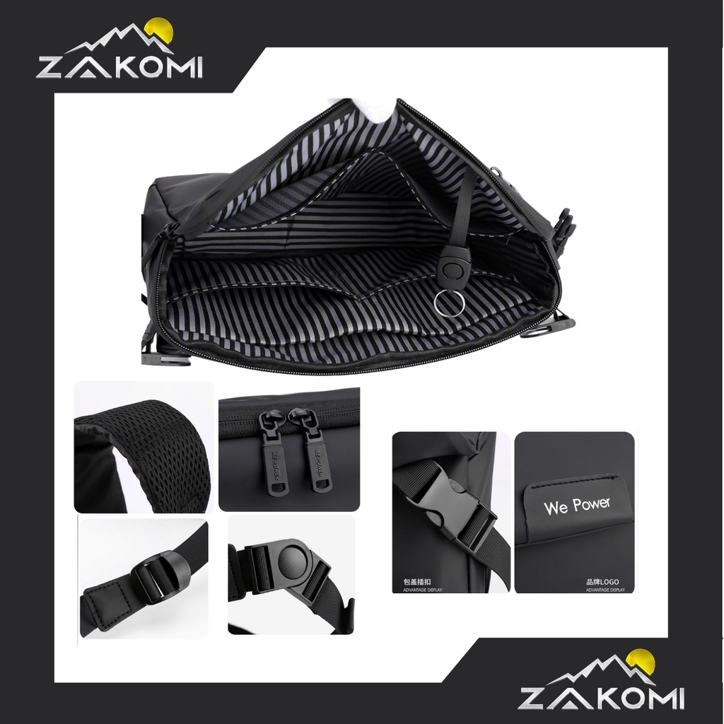 Túi đeo chéo Messenger We Power Zakomi (ZMES02) vải cao cấp chống thấm ...