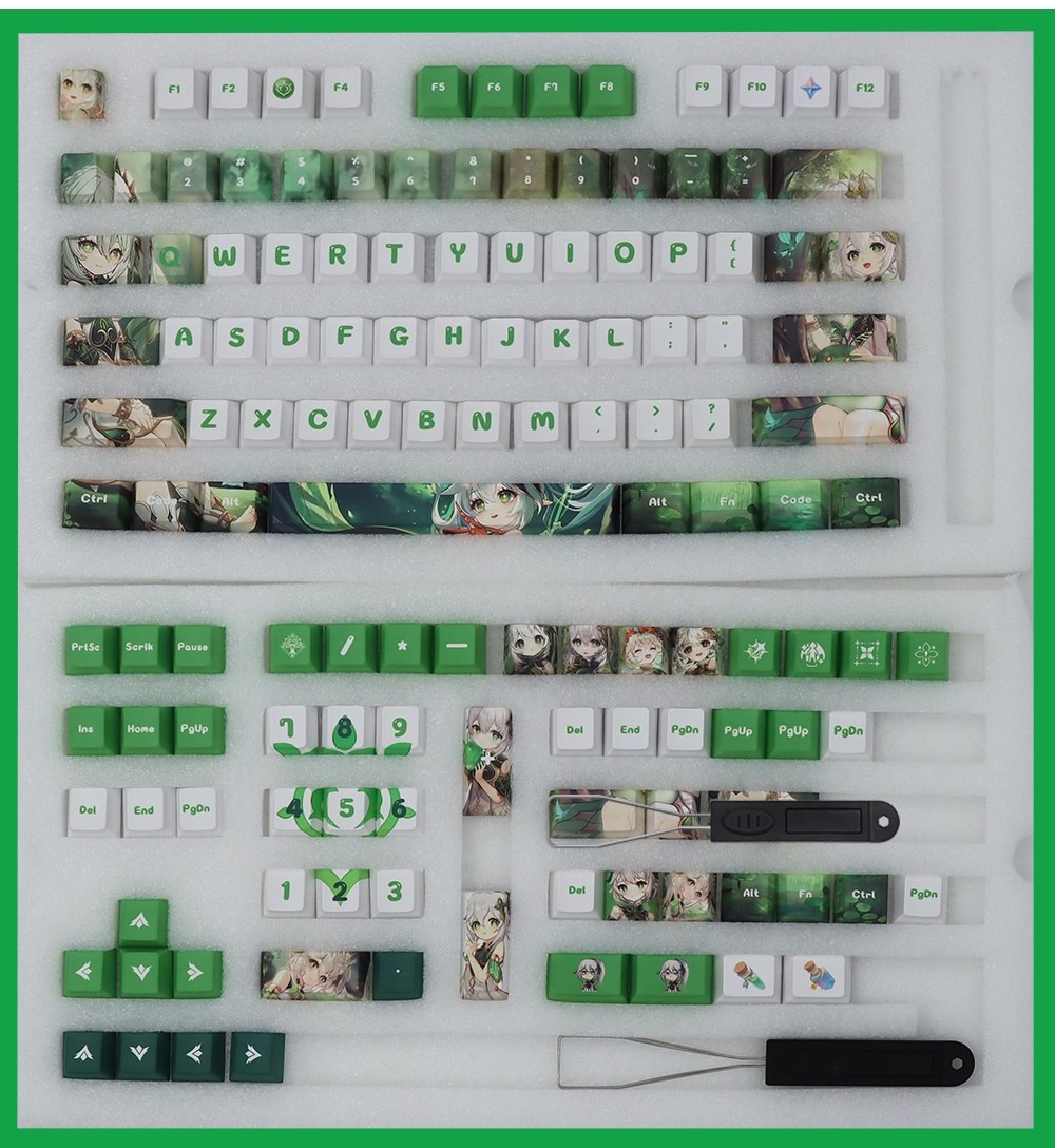 Genshin Impact Nahida Keycap PBT 136pcs Cherry Profile Set 136 Nút Bàn ...