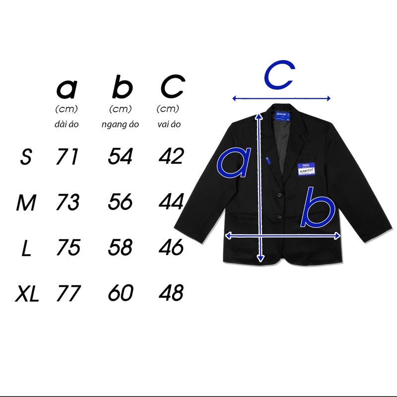 Áo khoác blazer FEARLESS Name Tag logo | Shopee Việt Nam