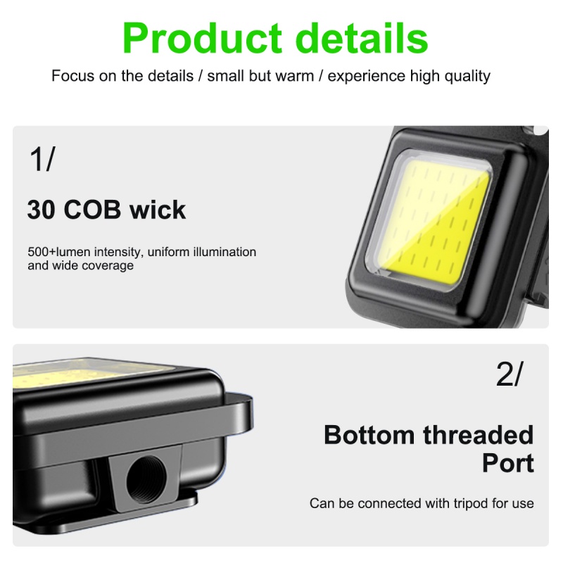 Đèn LED COB Mini Ankndo Sạc USB Bỏ Túi Tiện Dụng Cho Hoạt Động Ngoài Trời | Shopee Việt Nam