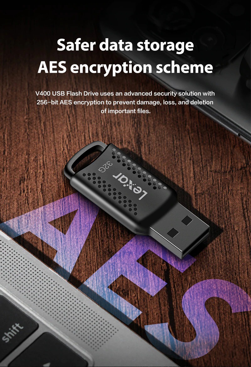 USB Lexar JumpDrive V400 32GB/ 64GB, Chuẩn USB 3.0, Tốc độ đọc 100Mb/s ...