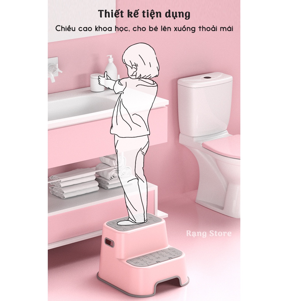 Ghế bậc thang cho bé kê chân bồn cầu, rửa tay, đánh răng, đứng tắm ...