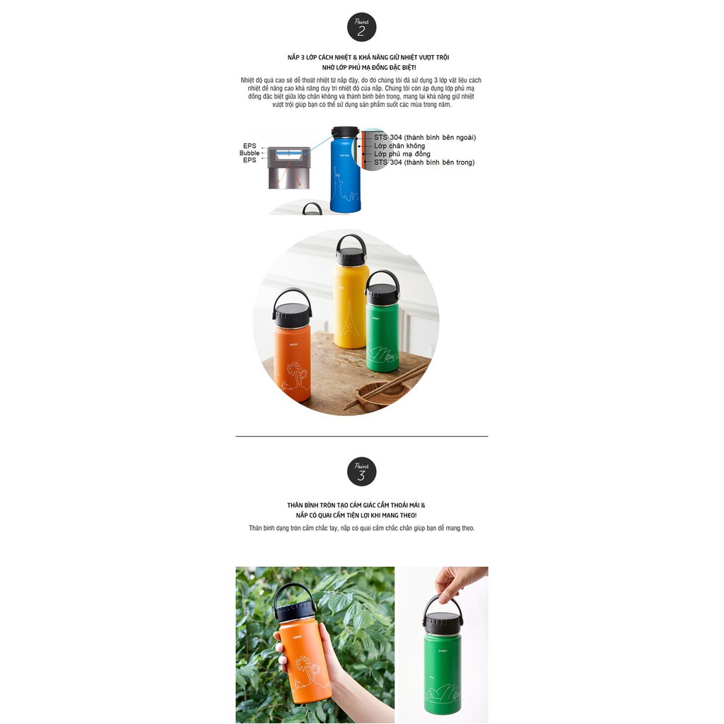 Bình giữ nhiệt LocknLock Riga Tumbler 897ml LHC4160 10 màu có khay lưới ...