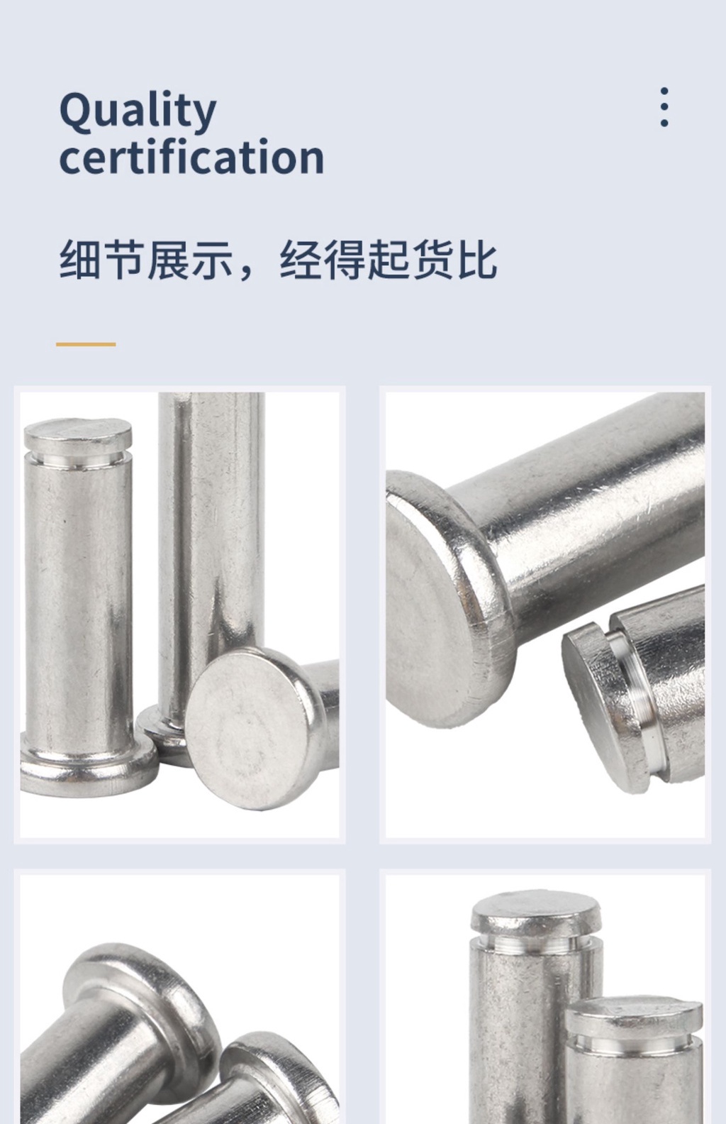 [xjk] 304 chốt hình trụ với khe kẹp trục bằng thép không gỉ đầu phẳng hình trụ vòng chụp chốt ...