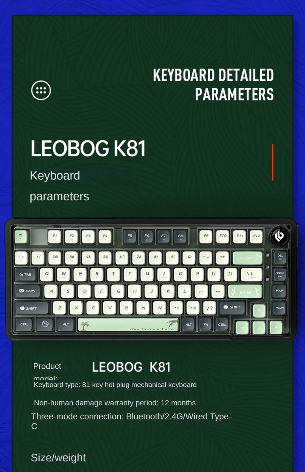 Hồng Hàng có sẵn!!! Leobog K81 Không Dây Bluetooth 3 Chế Độ Bàn Phím Cơ Gioăng Tùy Chỉnh 75% ...