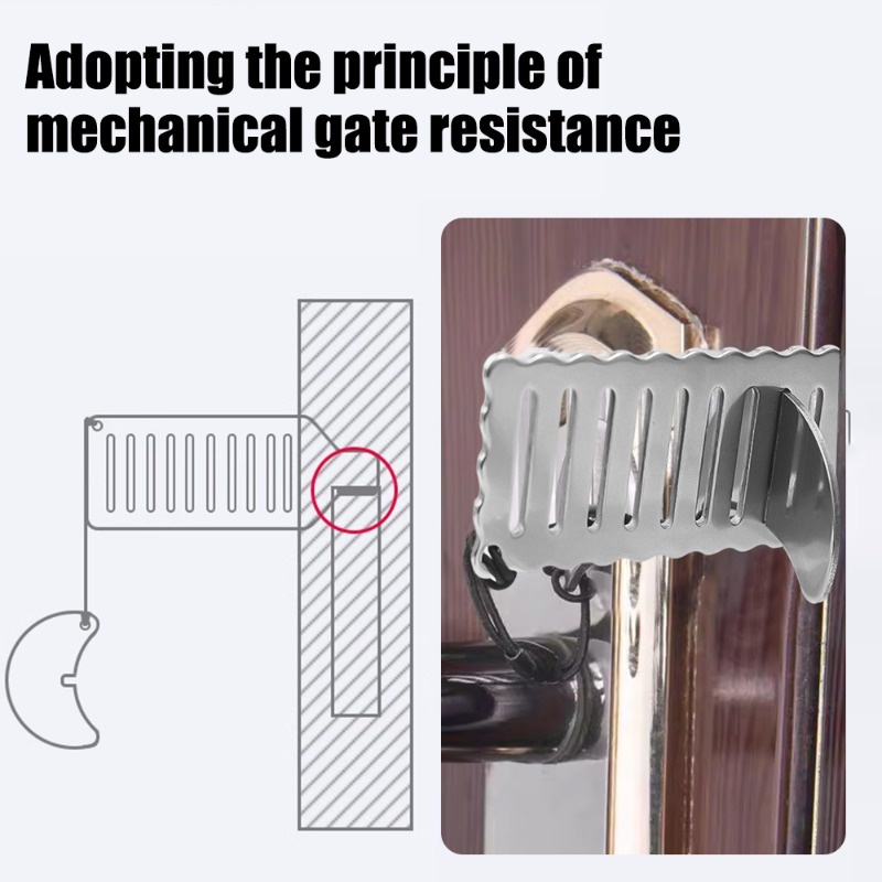 Thép không gỉ punch-free door lock / portable door lock stoppers / home ...