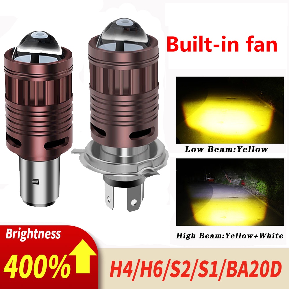 Đèn Pha LED 30W BA20D H6 H4 HS1 Tích Hợp Quạt Chuyên Dụng Cho Xe Máy ...