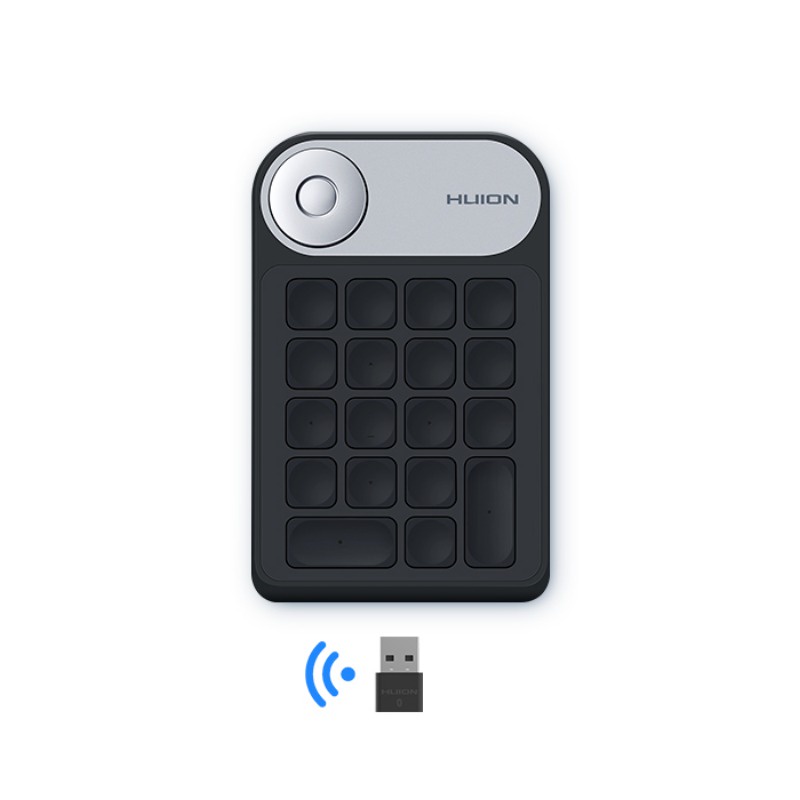 HUION K20 Keydial Mini Bluetooth Programmable Keypad with Dial 5 Keys ...