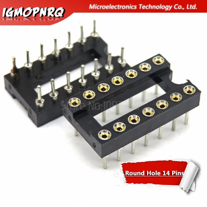 Set 10 Đầu Nối dip14 Lỗ Tròn 14 pin 2.54mm ic 14 pin 2.54 | Shopee Việt Nam