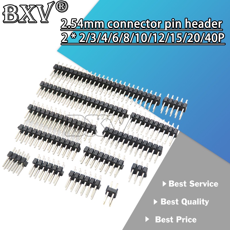 Set 2 / 20 / 40 Chốt Nối Dây Dẫn 2.54mm male ~ 40p 6 / 8 / 10 / 12 / 15 ...
